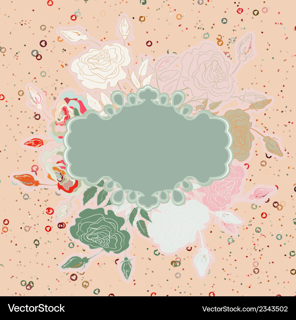 Wedding card with abstract floral eps 8 Royalty Free Vector