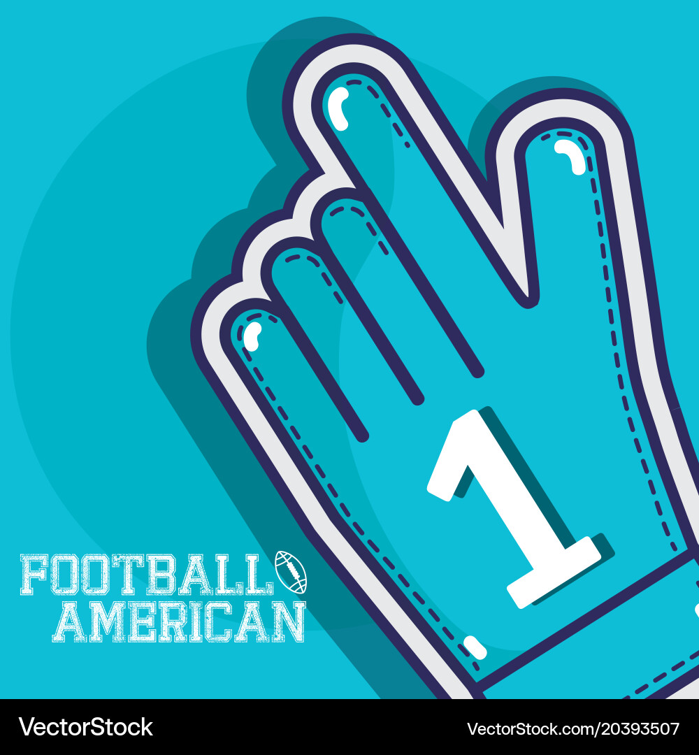 American football blue Royalty Free Vector Image
