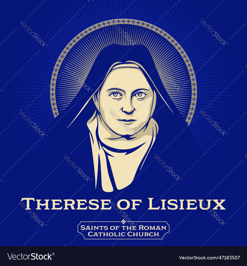 Catholic saints therese of lisieux Royalty Free Vector Image