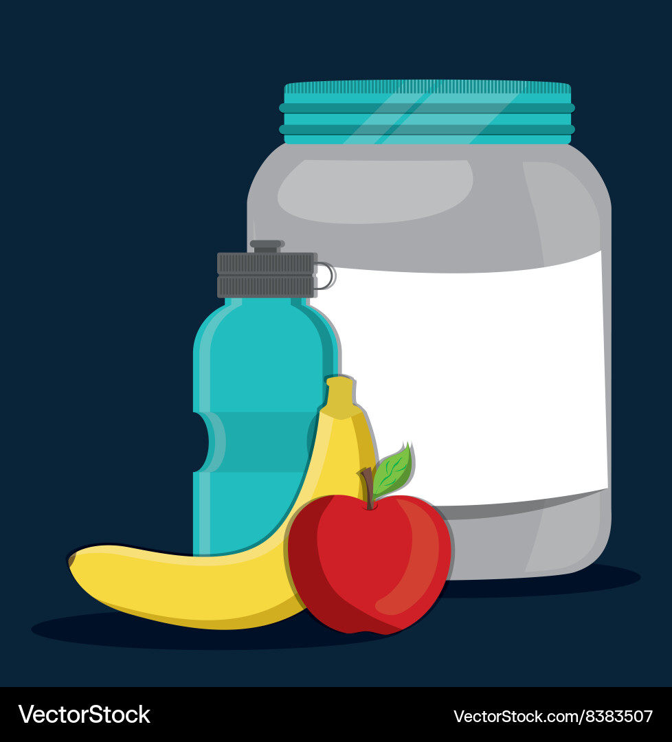 Design of protein supplement Royalty Free Vector Image