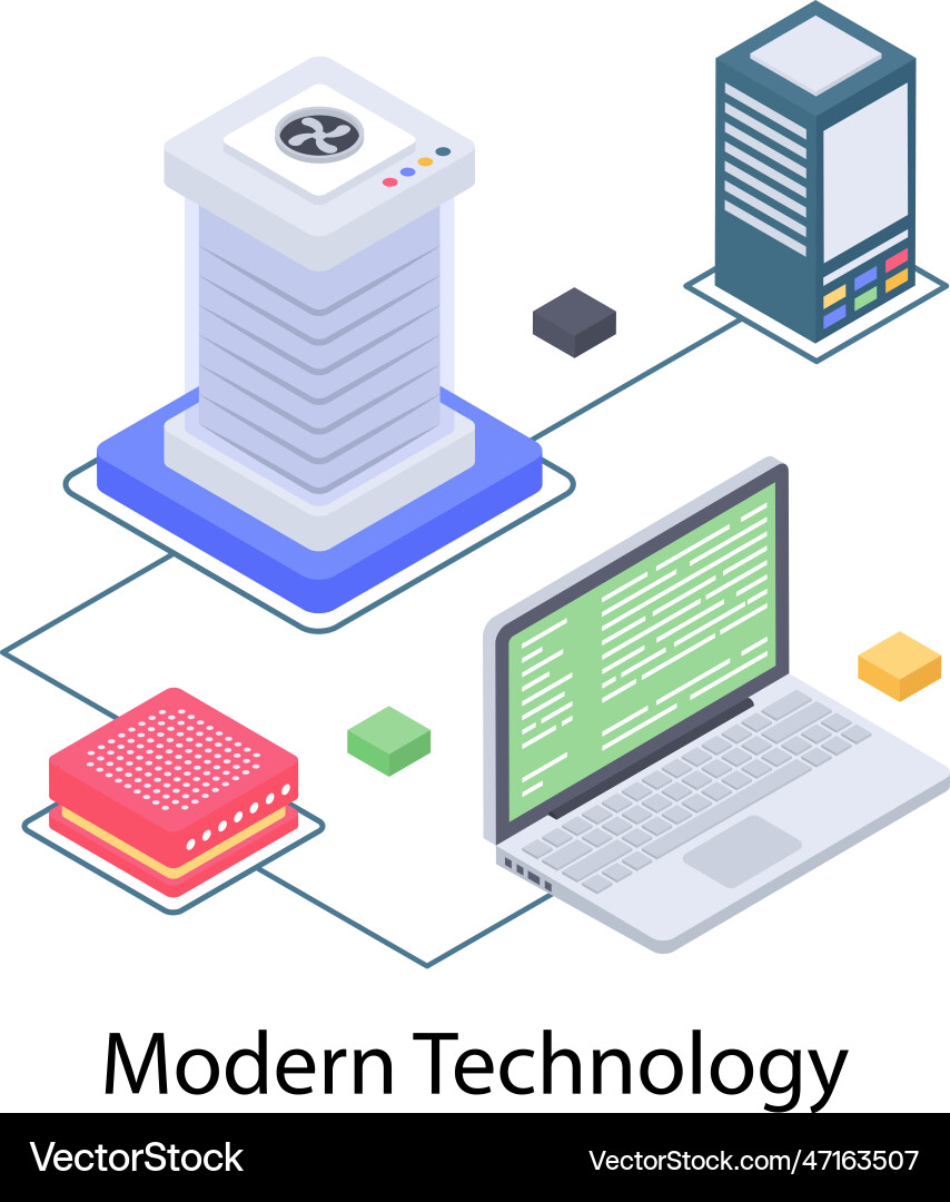 Icon of modern technology isometric design Vector Image