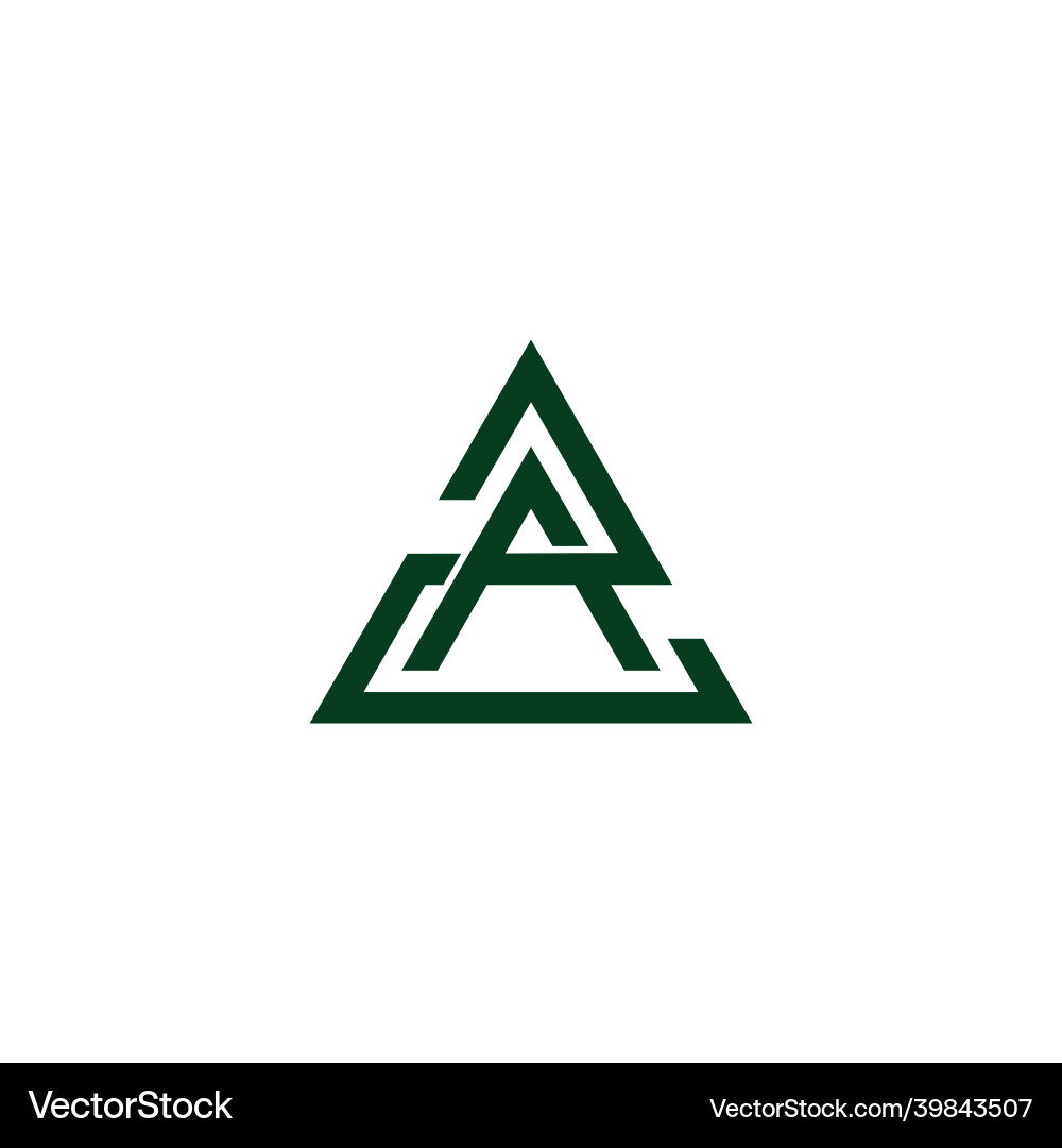 Letter 2a triangles line geometric design logo Vector Image