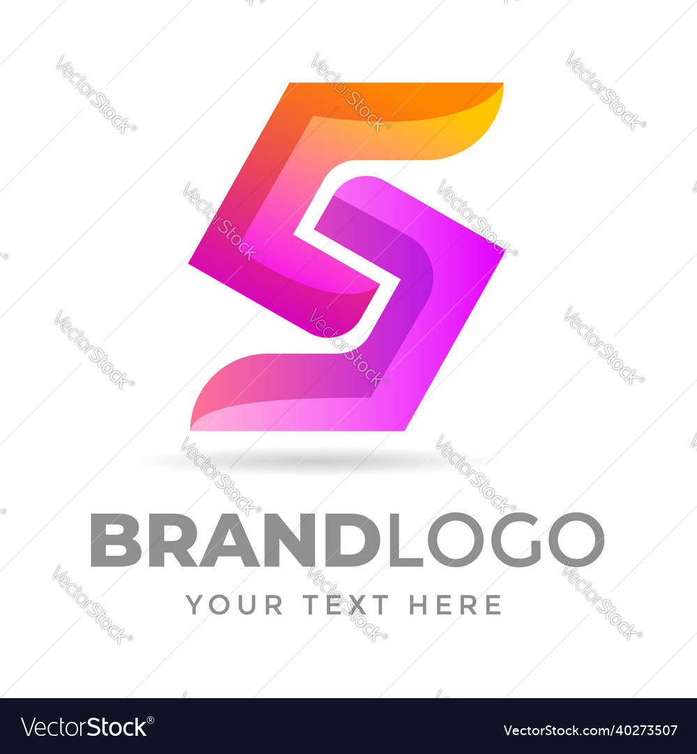 Logo s gradient template Royalty Free Vector Image