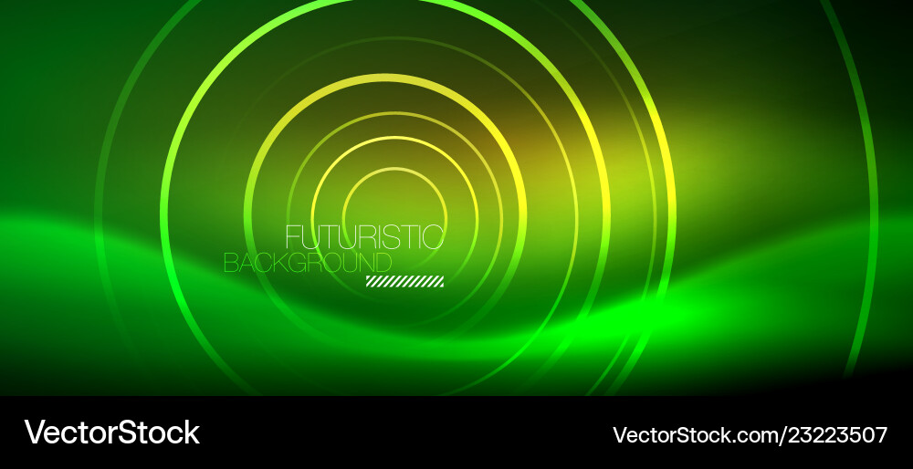 Neon glowing techno lines hi-tech futuristic Vector Image