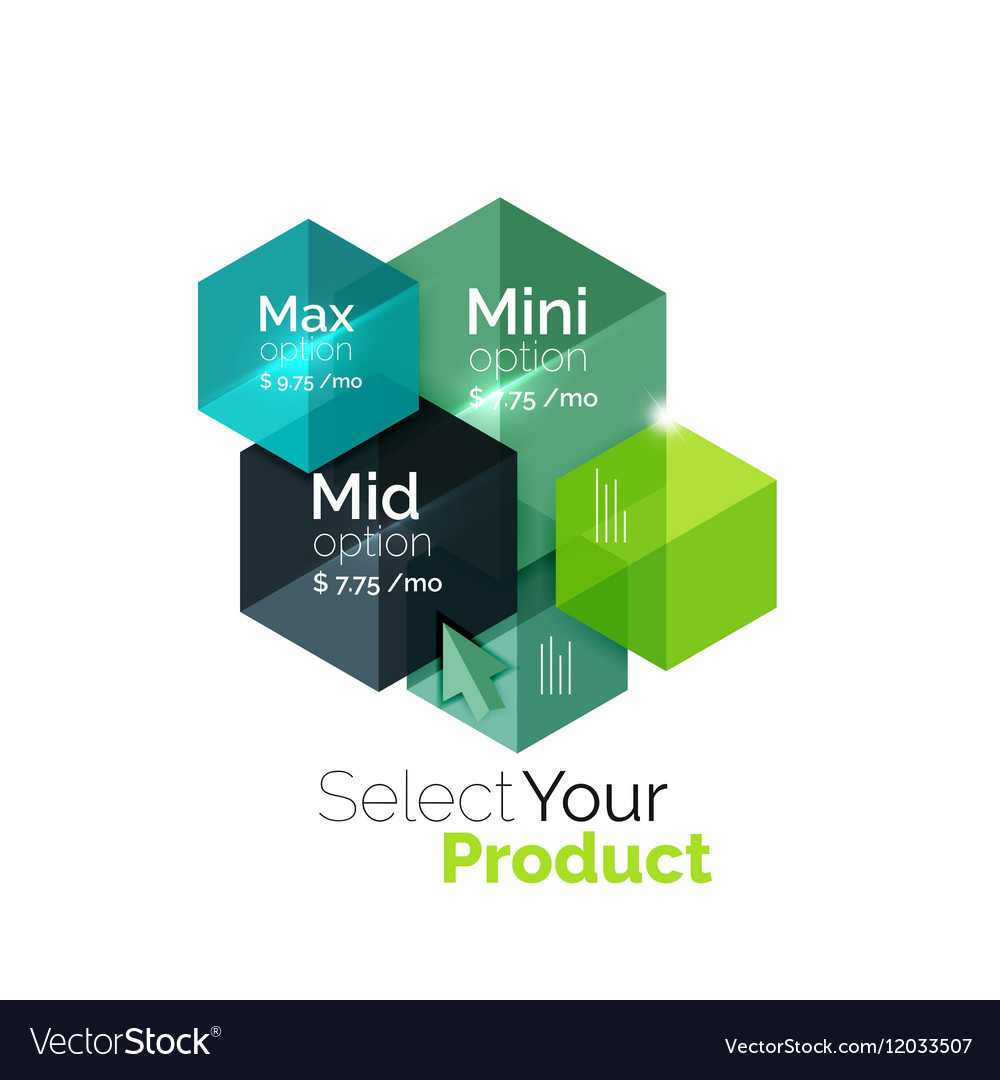 Option select template Royalty Free Vector Image