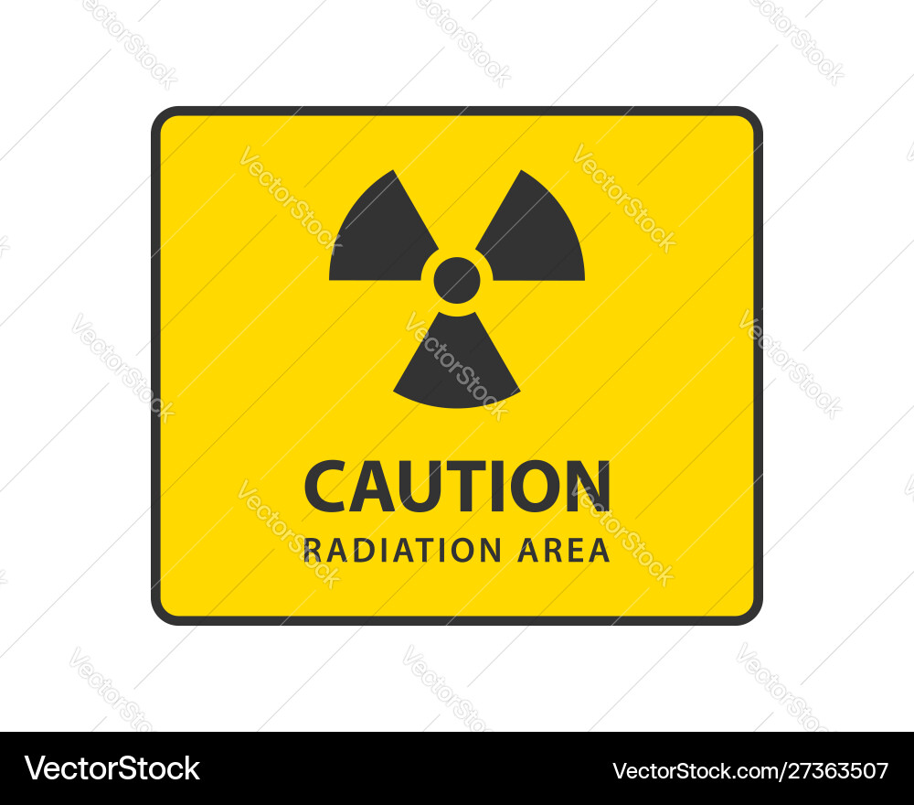 Radiation icon warning radioactive sign danger Vector Image