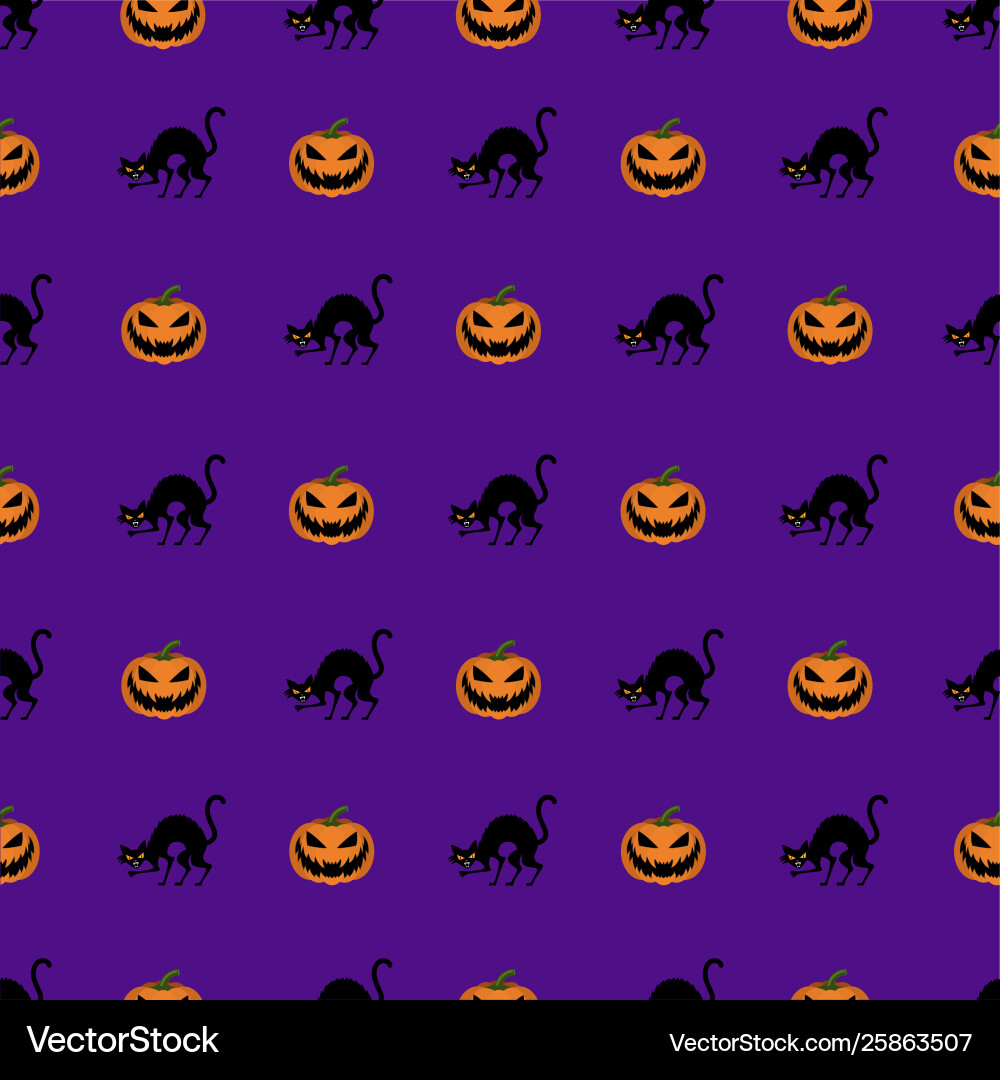 Seamless halloween background pattern Royalty Free Vector