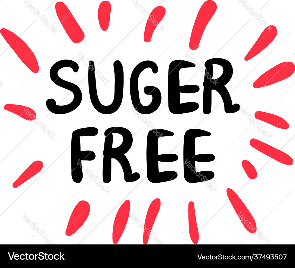 Sugar free color logo or label Royalty Free Vector Image