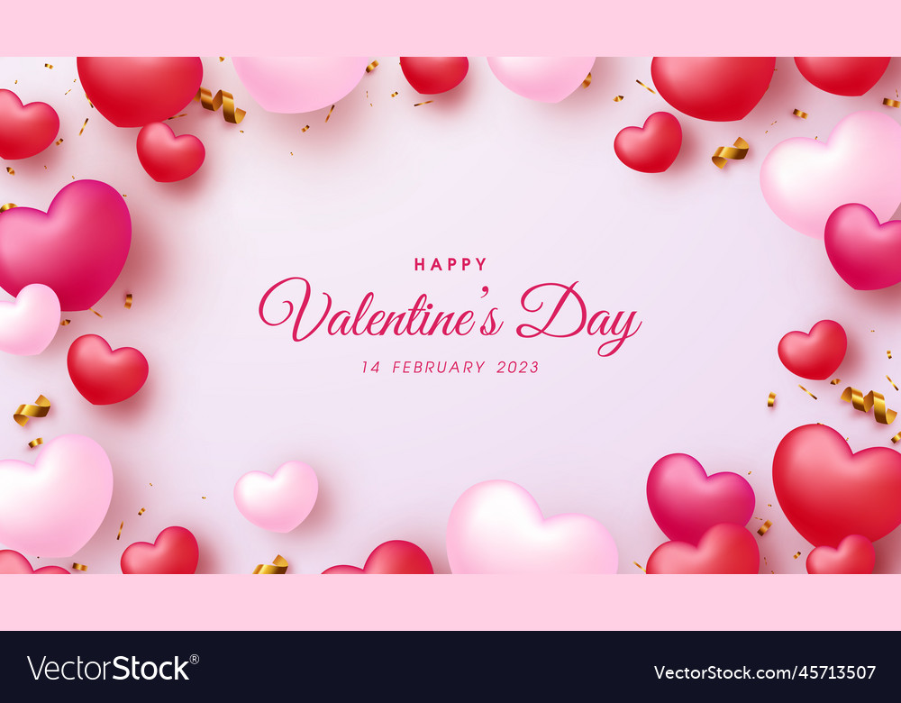 Valentines day design with unique and realistic Vector Image