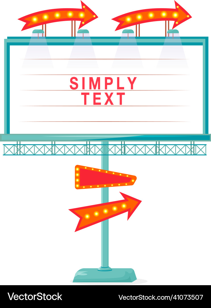 Vintage advert board sign Royalty Free Vector Image