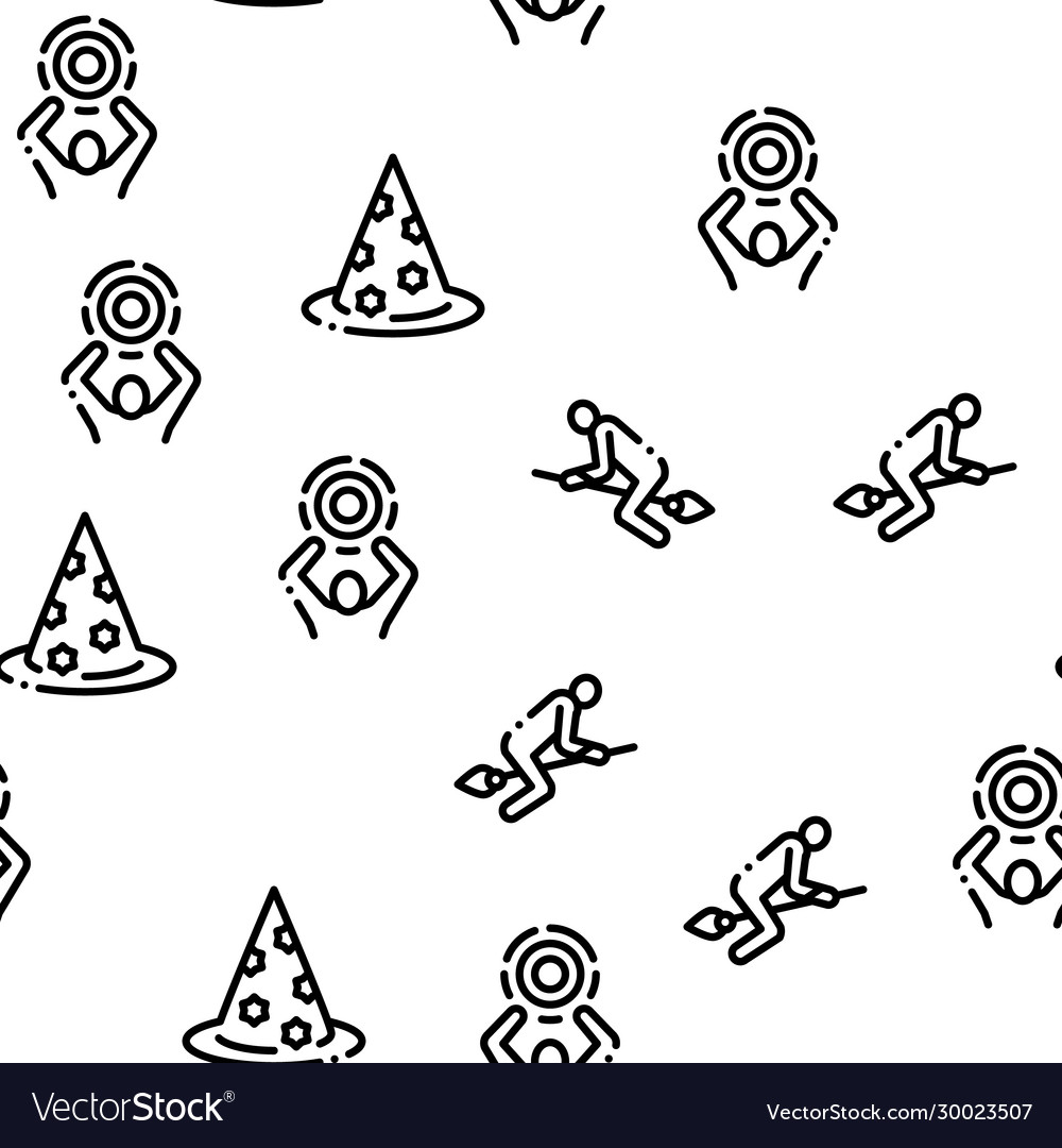 Wizard magic seamless pattern Royalty Free Vector Image
