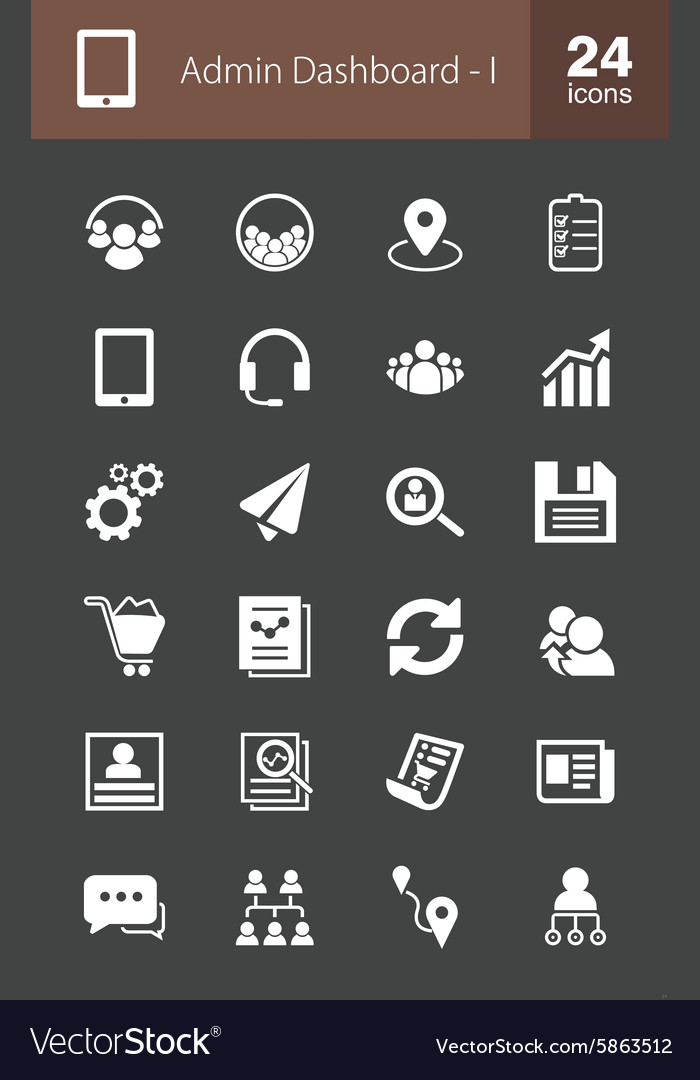 Admin dashboard Royalty Free Vector Image - VectorStock