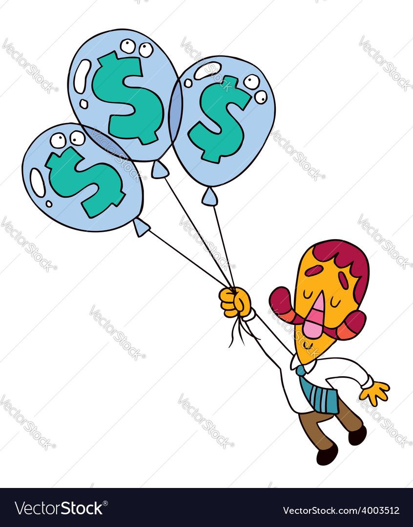 Balloon dollar Royalty Free Vector Image - VectorStock