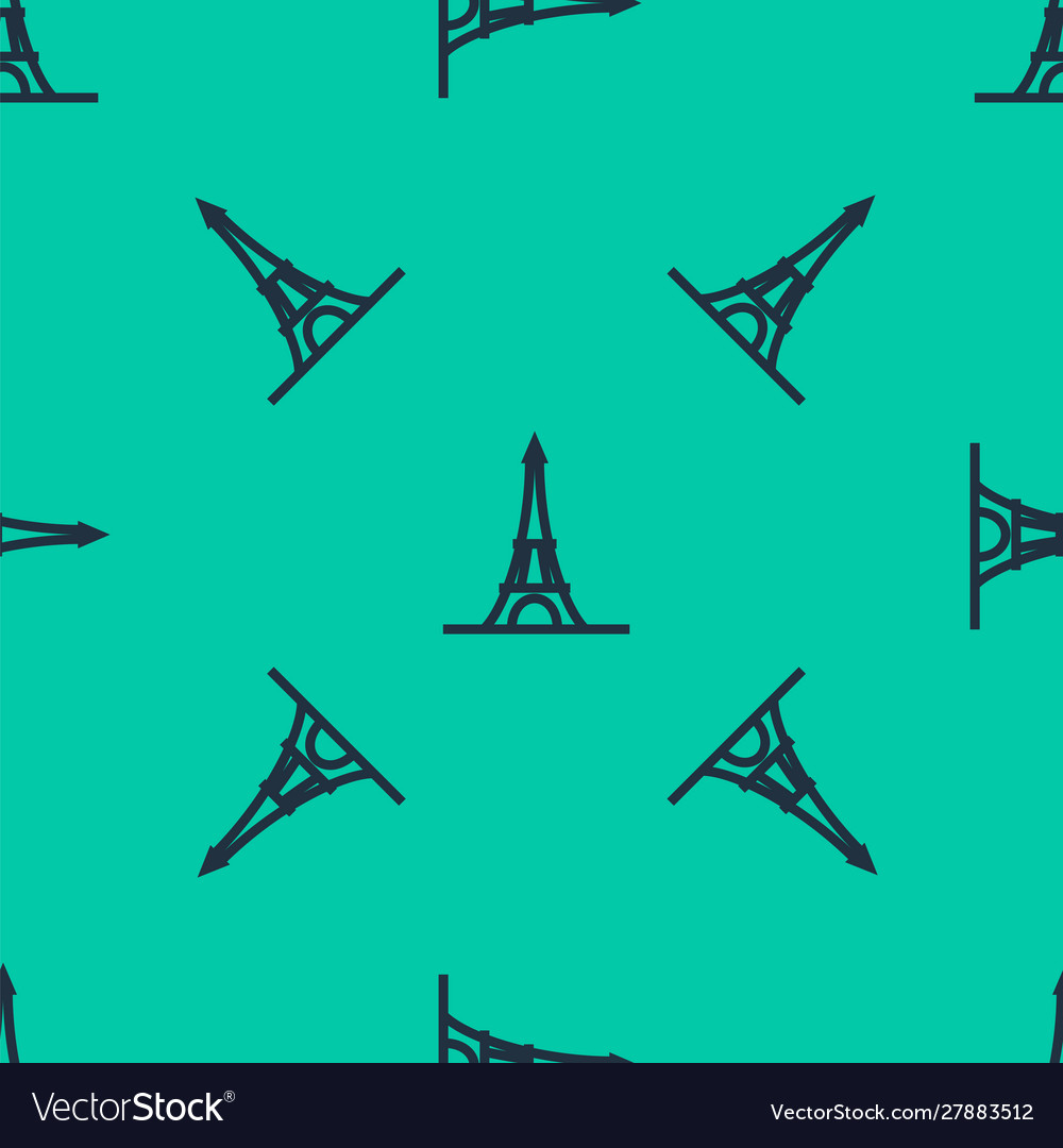 Blue line eiffel tower icon isolated seamless Vector Image Blue line eiffel tower icon isolated seamless Vector Image