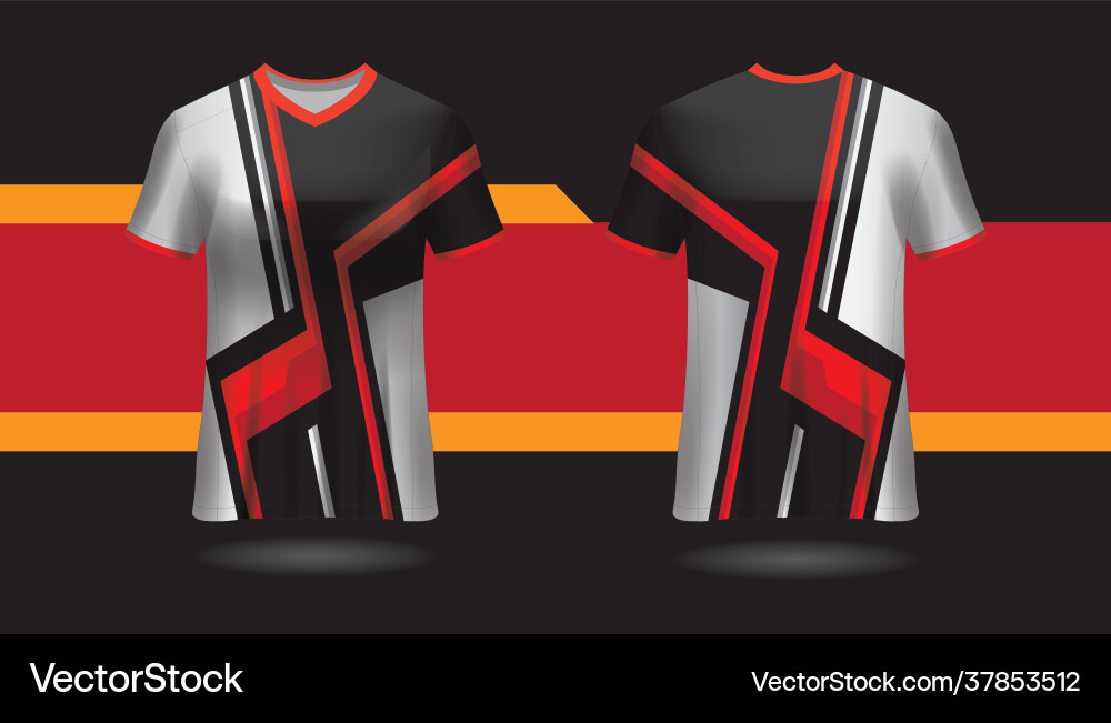 Club shirt design uniform front and back v Vector Image
