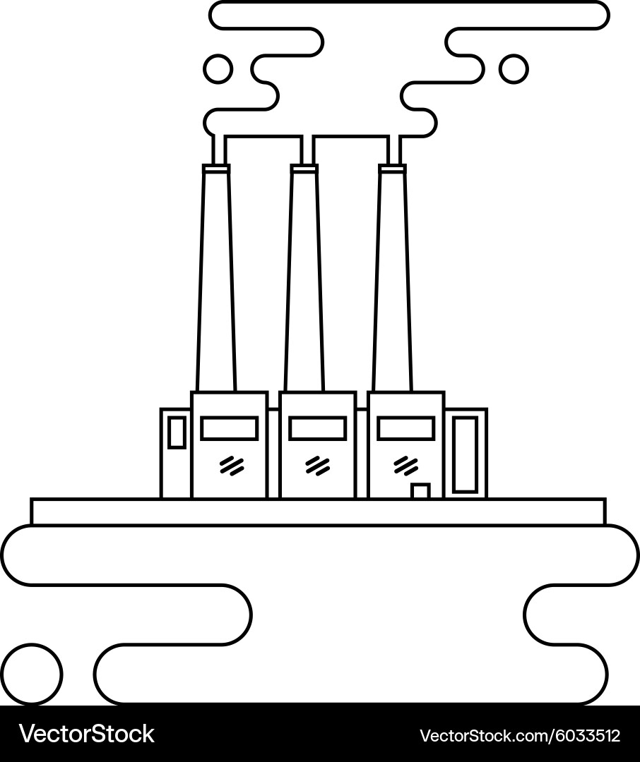 Concept industrial factory buildings flat Vector Image