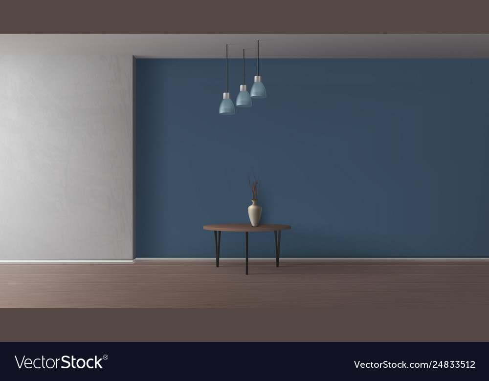Empty room elegant interior realistic mockup Vector Image