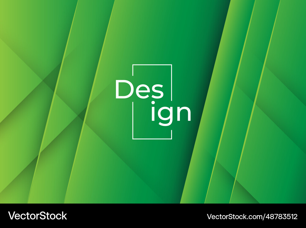Green abstract background with geometric shapes Vector Image