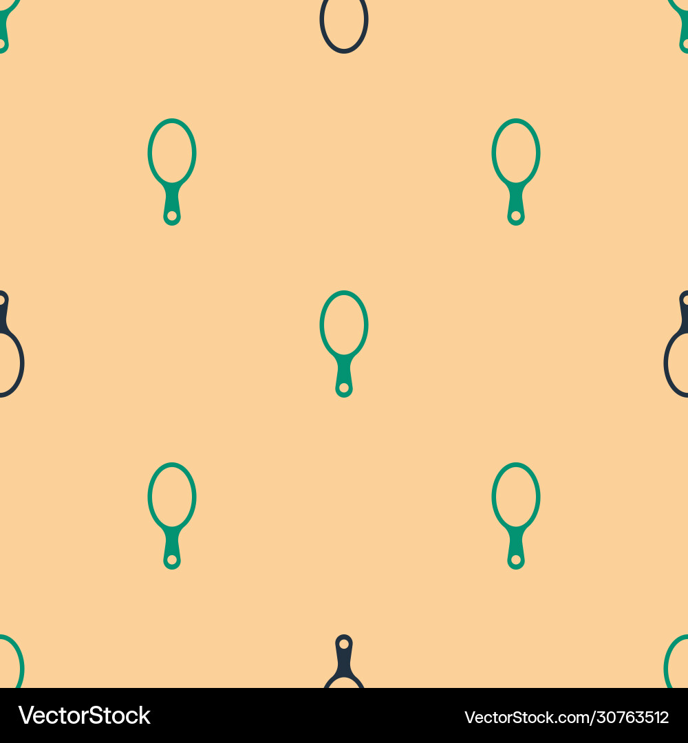 Green and black hand mirror icon isolated Vector Image