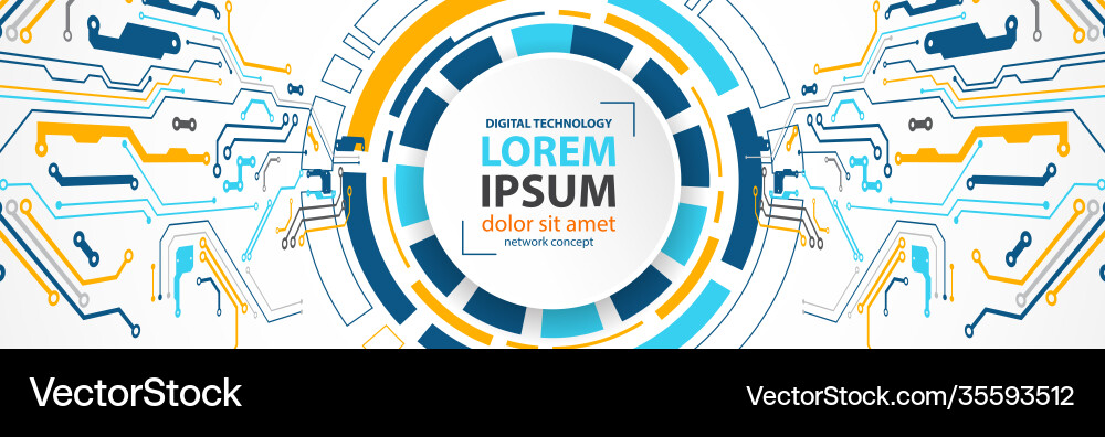 Hi-tech digital technology and engineering theme Vector Image