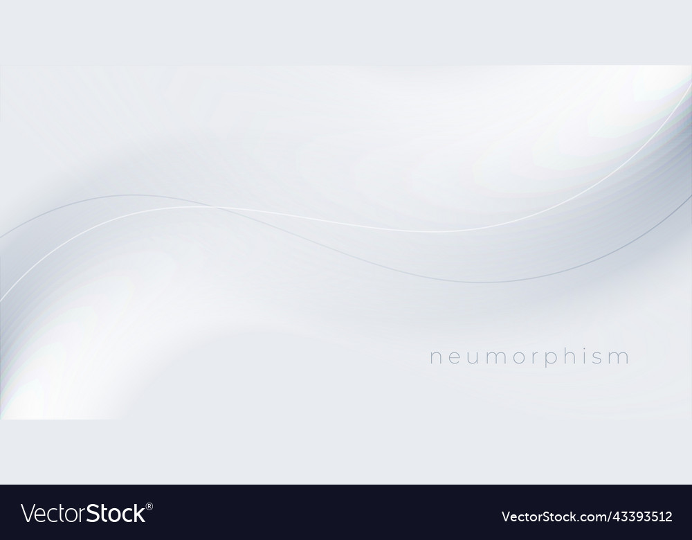 Neumorphic style white clean background Royalty Free Vector