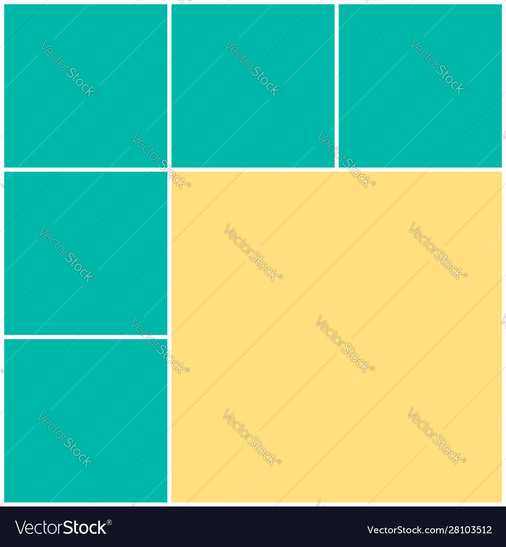 Photo collage pattern white frames colored Vector Image