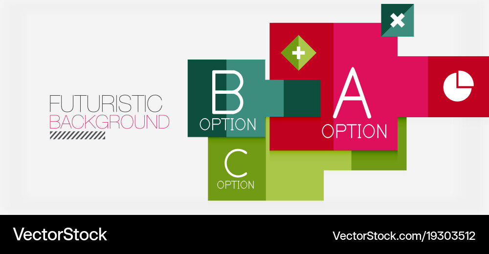 Square shapes banner design geometric abstract Vector Image