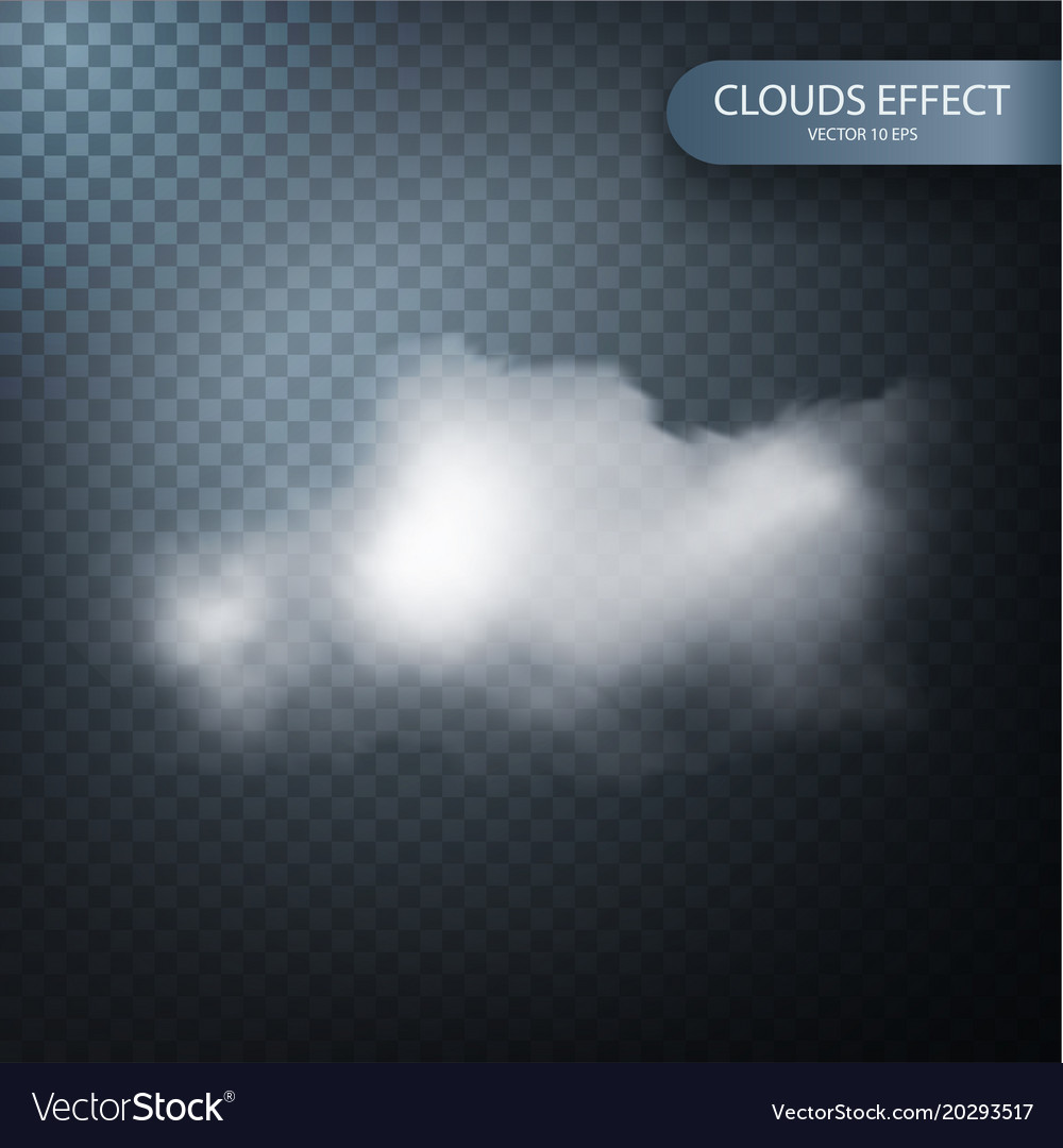 Cloud effect on a transparent background Vector Image