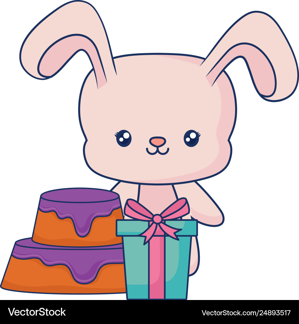 Cute rabbit animal baby Royalty Free Vector Image