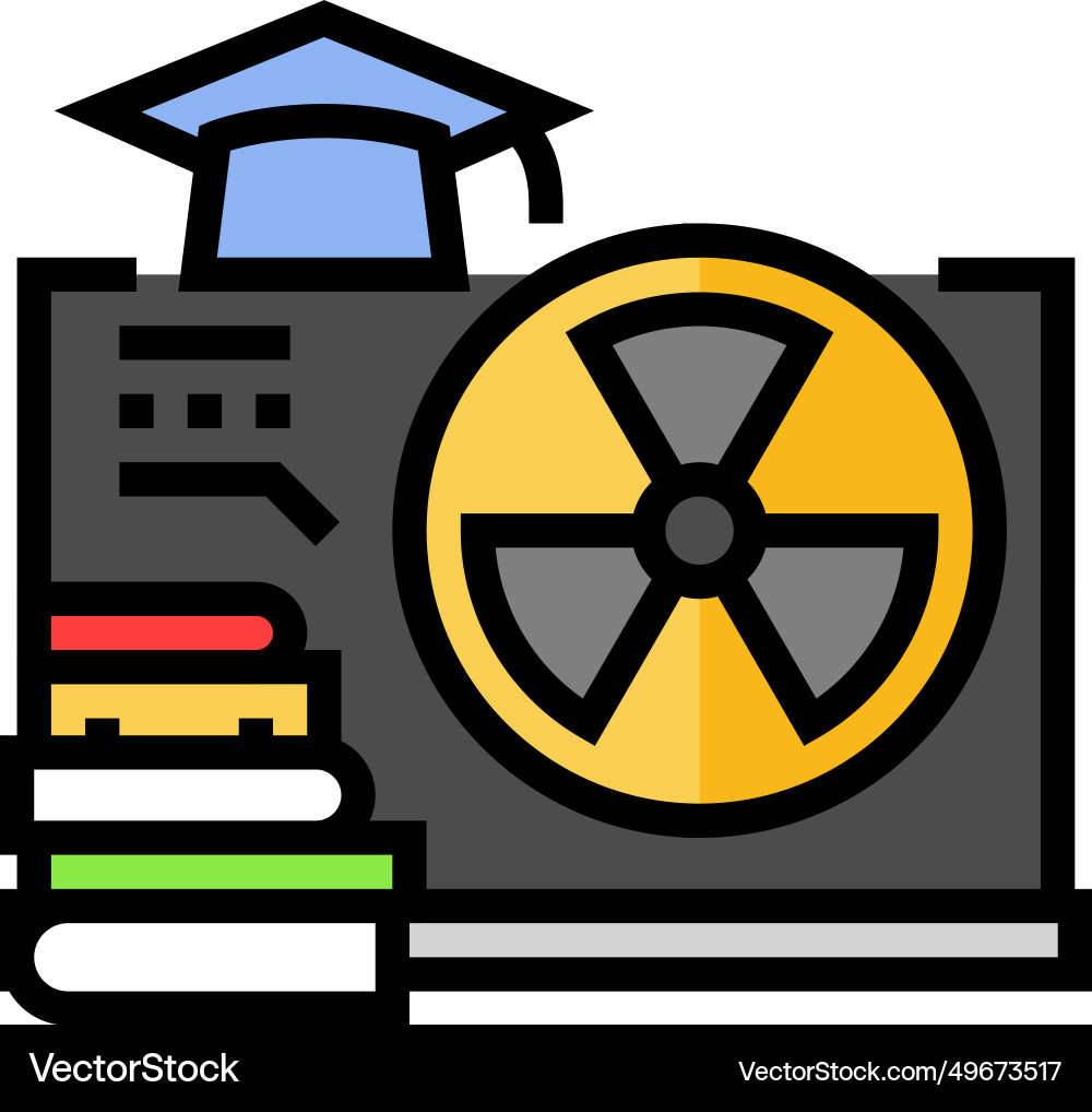 Energy education nuclear color icon Royalty Free Vector