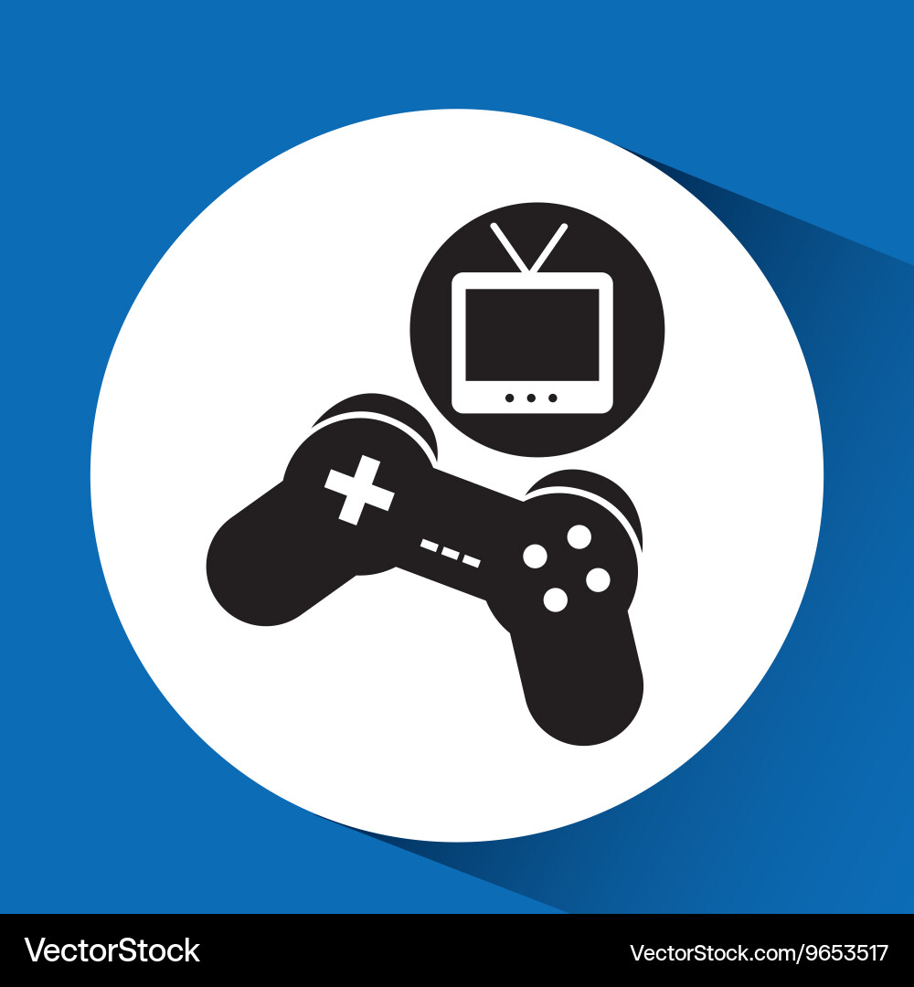 Games online entertainment isolated icon design Vector Image