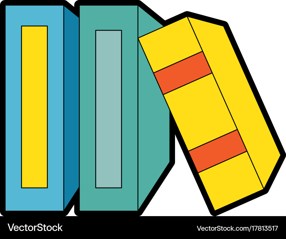 Library books isolated icon Royalty Free Vector Image