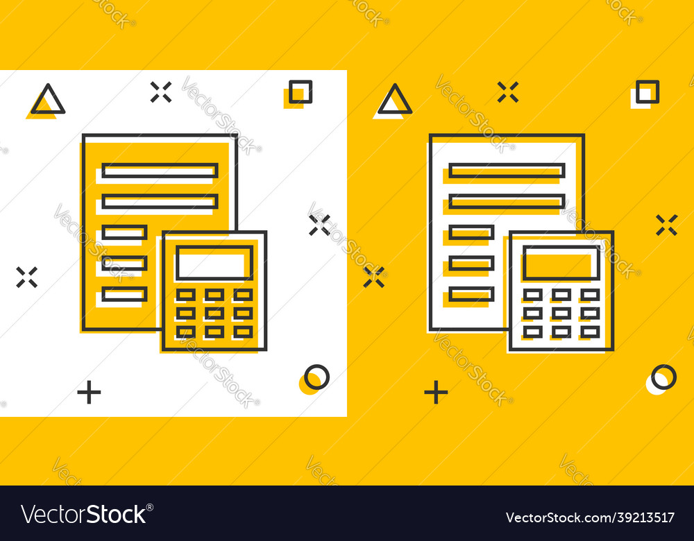 Tax payment icon in comic style budget invoice Vector Image Tax payment icon in comic style budget invoice Vector Image