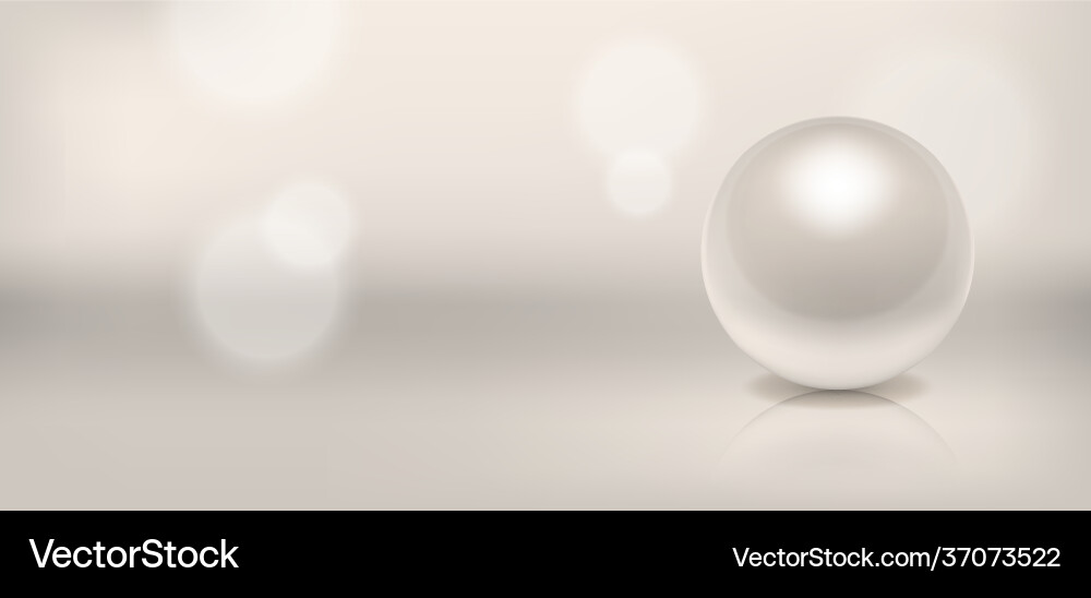 3d realistic beautiful natural pearl Royalty Free Vector
