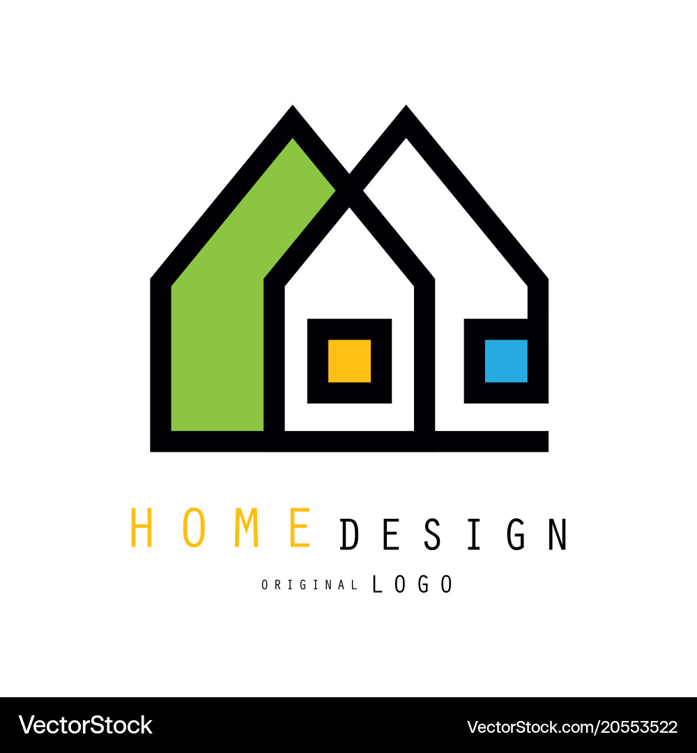 Abstract houses for logo construction or Vector Image