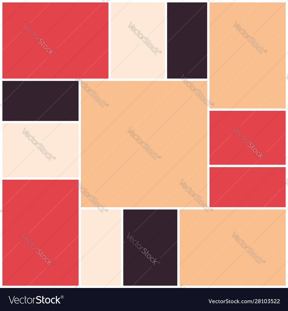 Photo collage pattern white frames colored Vector Image