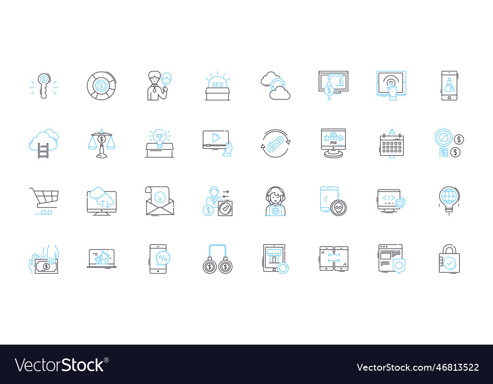 Product refinement linear icons set polishing Vector Image