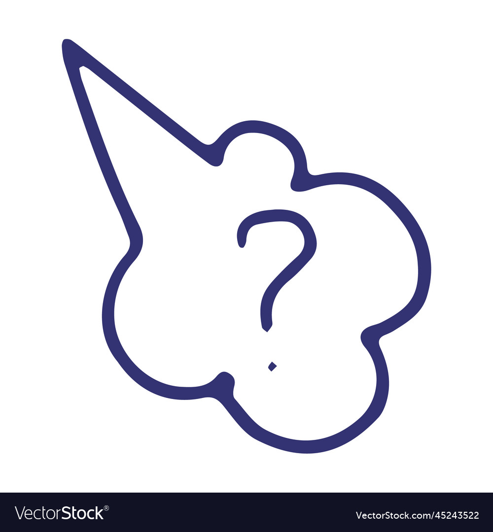 Speech cloud and question mark design element Vector Image