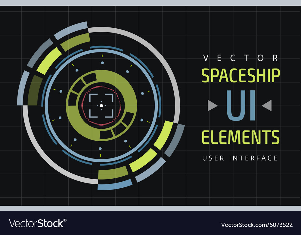 Ui hud infographic interface web elements Vector Image