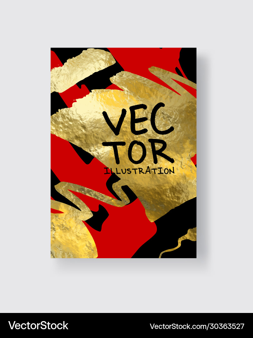 Black red and gold design templates for brochures Vector Image