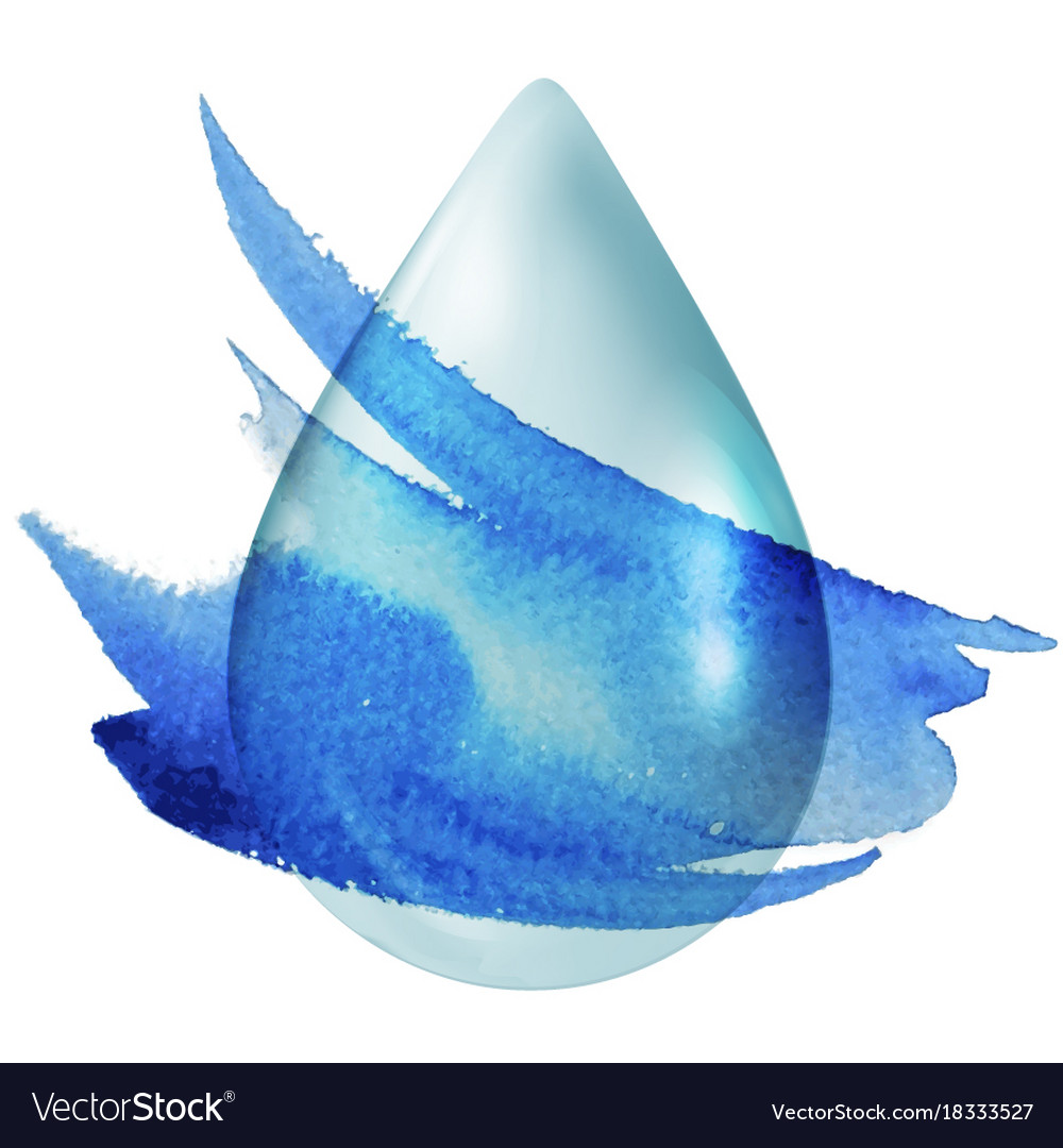 Clear drop Royalty Free Vector Image - VectorStock