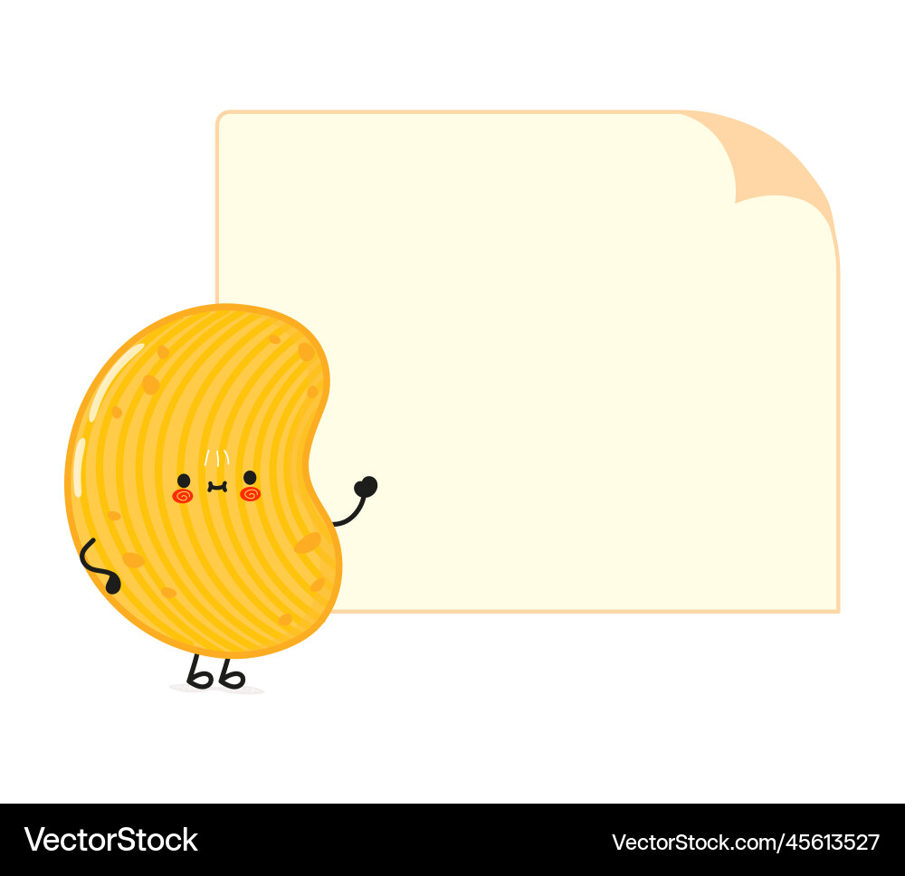 Cute funny chips poster character hand drawn Vector Image