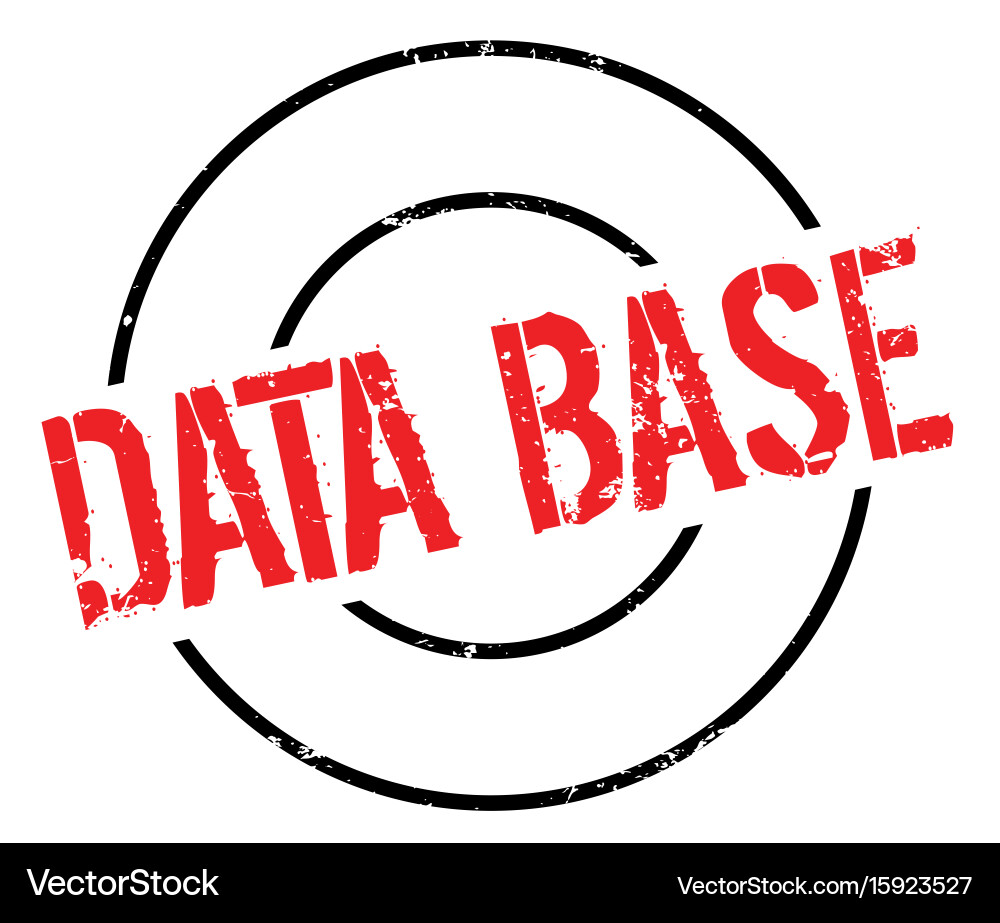 Data base rubber stamp Royalty Free Vector Image