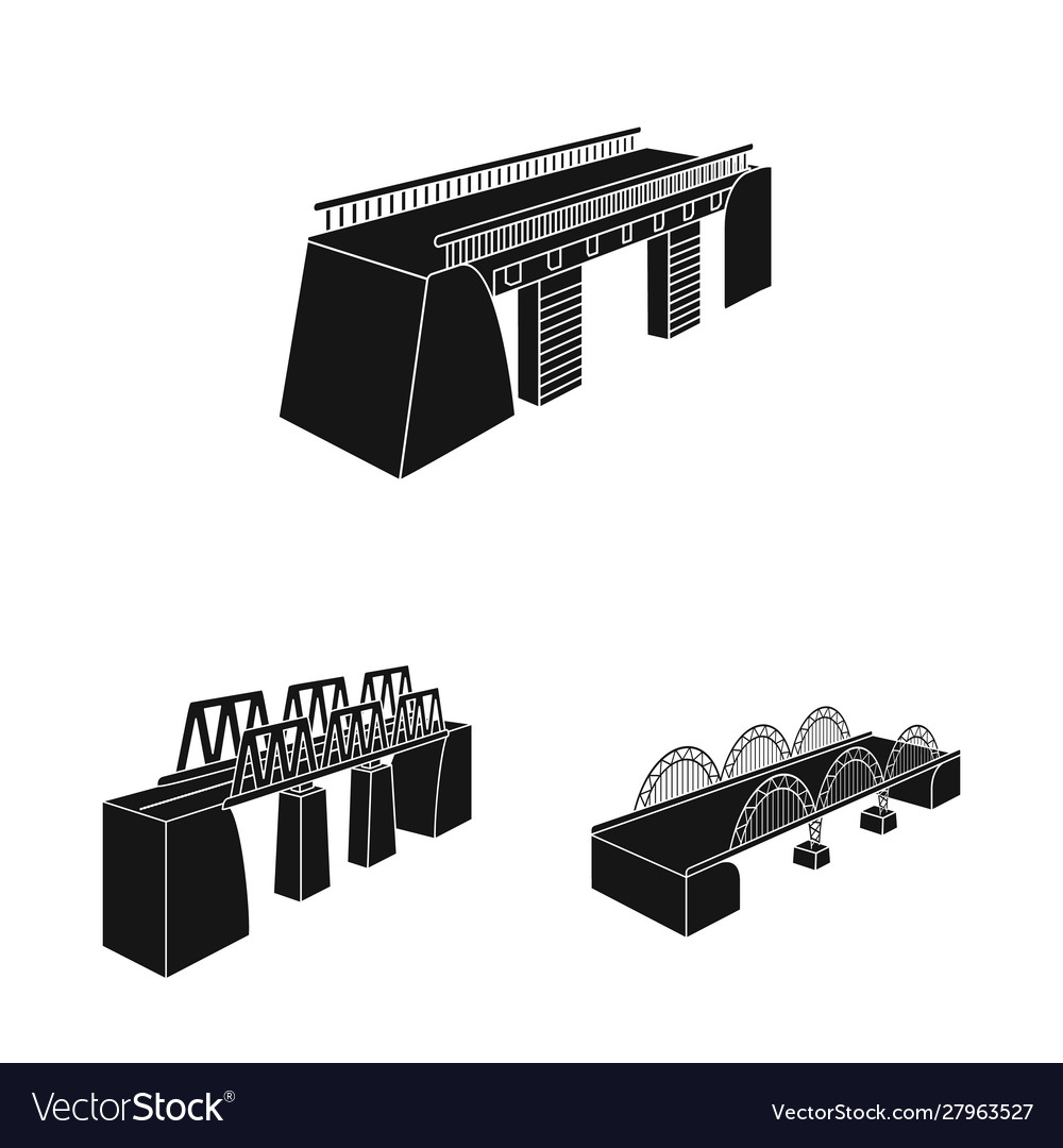 Isolated Object Construct And Side Logo Set Vector Image 7414