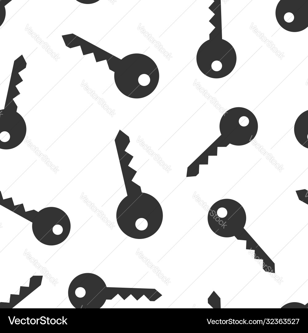 Key icon in flat style password on white isolated Vector Image