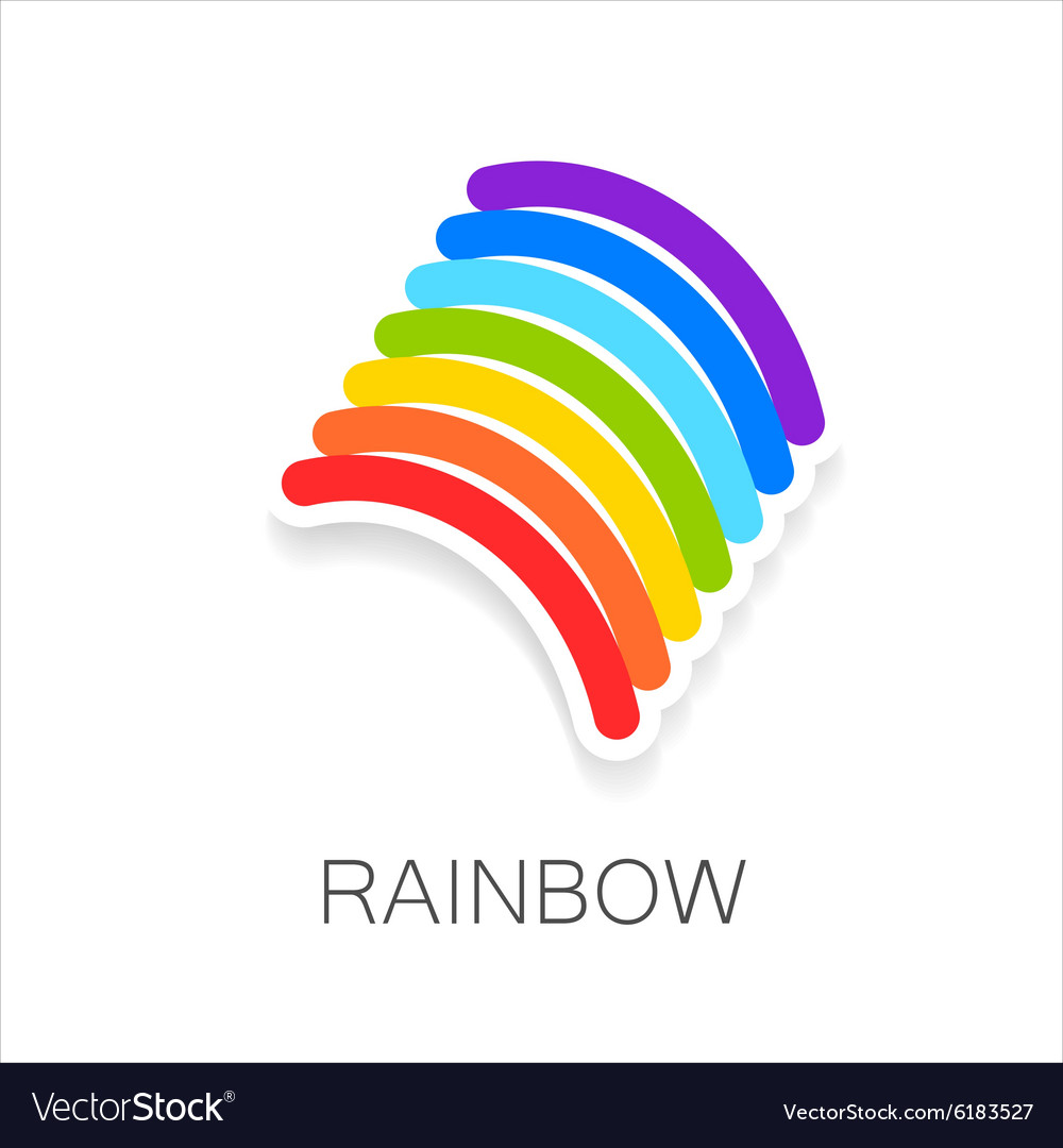 Rainbow logo Royalty Free Vector Image - VectorStock