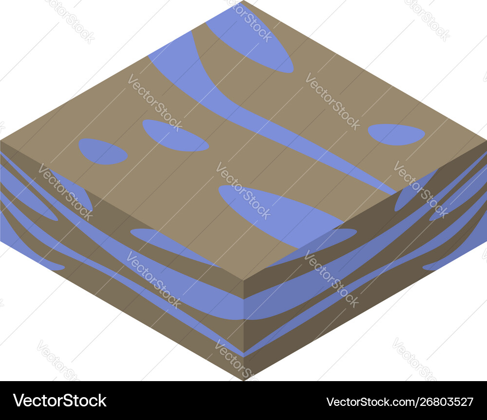 Soil with water icon isometric style Royalty Free Vector