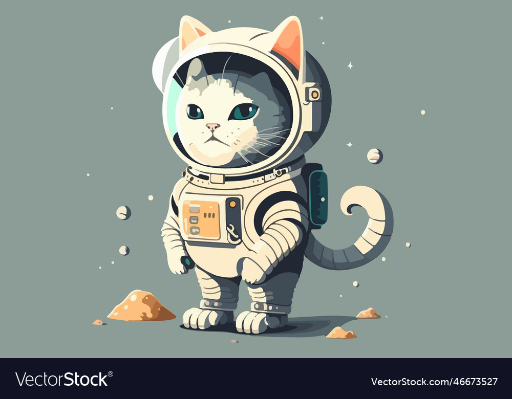 Space cat Royalty Free Vector Image - VectorStock