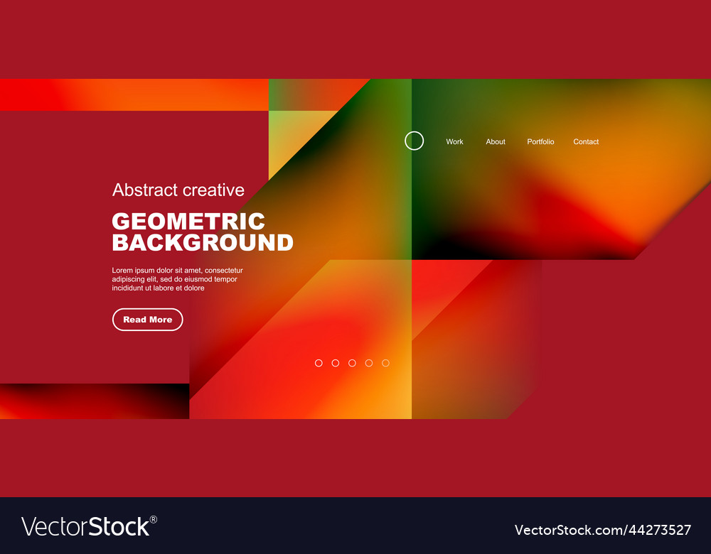 Triangles With Fluid Gradients Abstract Landing Vector Image