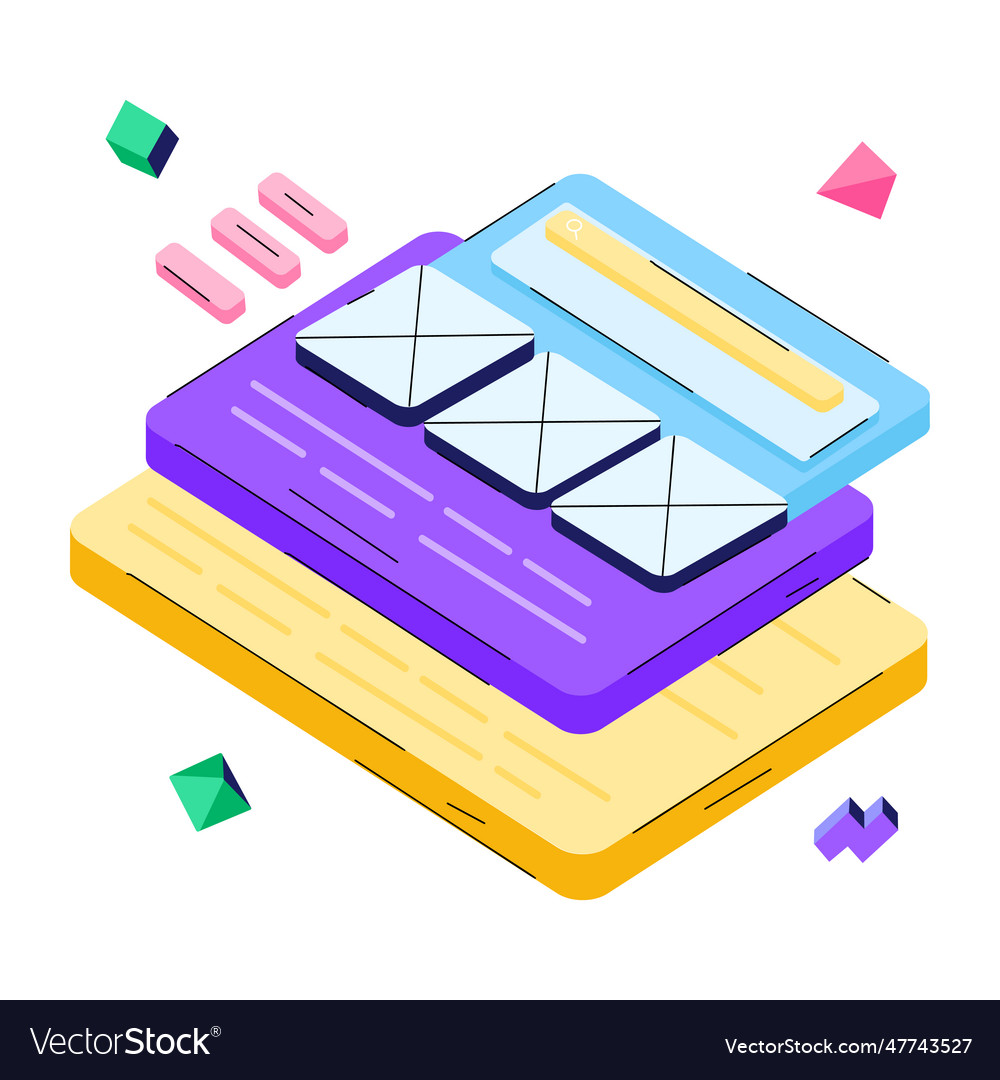 Wireframe Royalty Free Vector Image - VectorStock